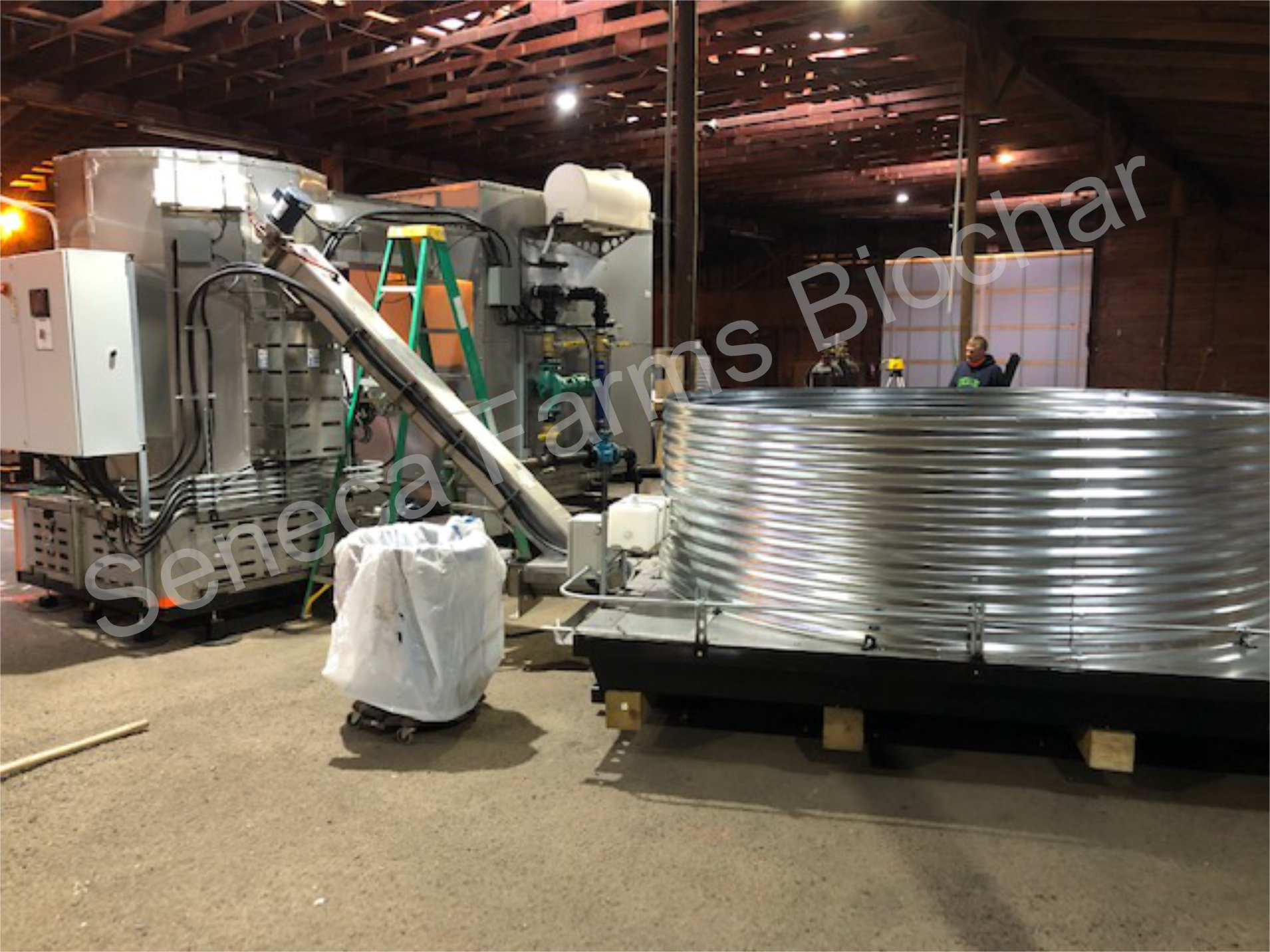 Large scale biochar production